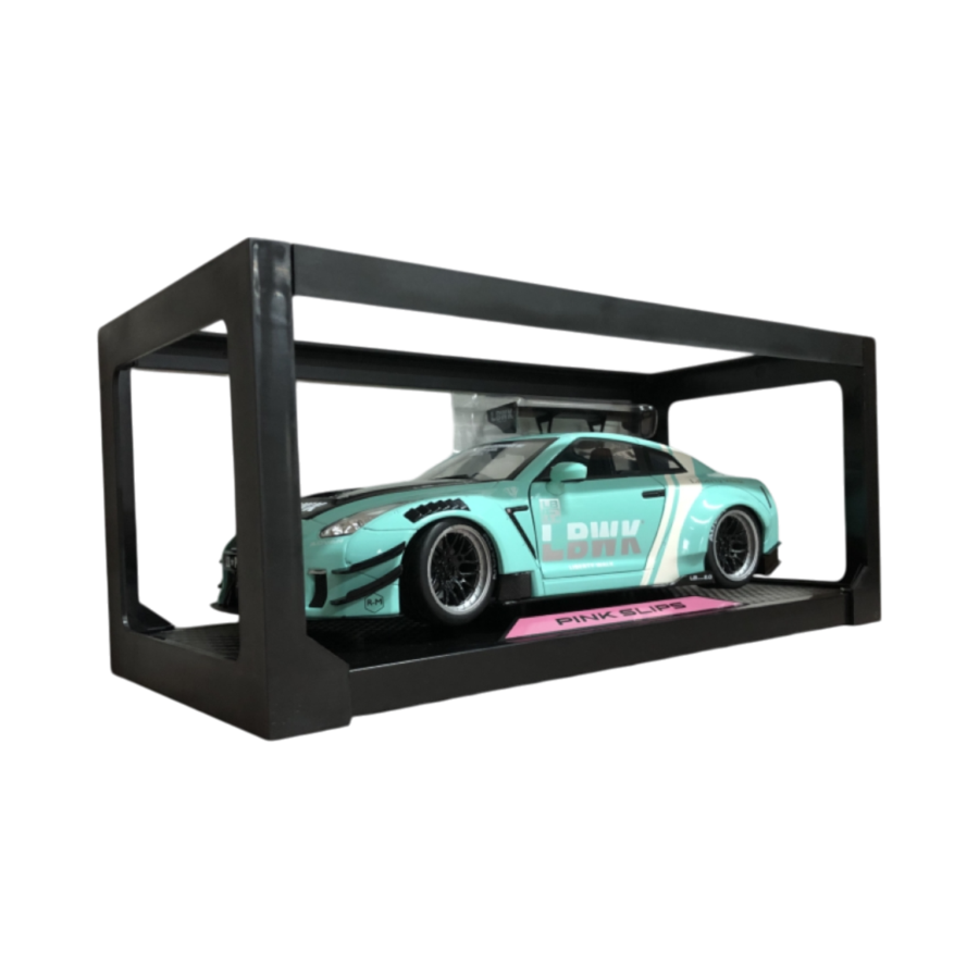 1:18 Nissan GT-R R35 Liberty Walk -- Turquoise/White -- JADA: Pink Sli