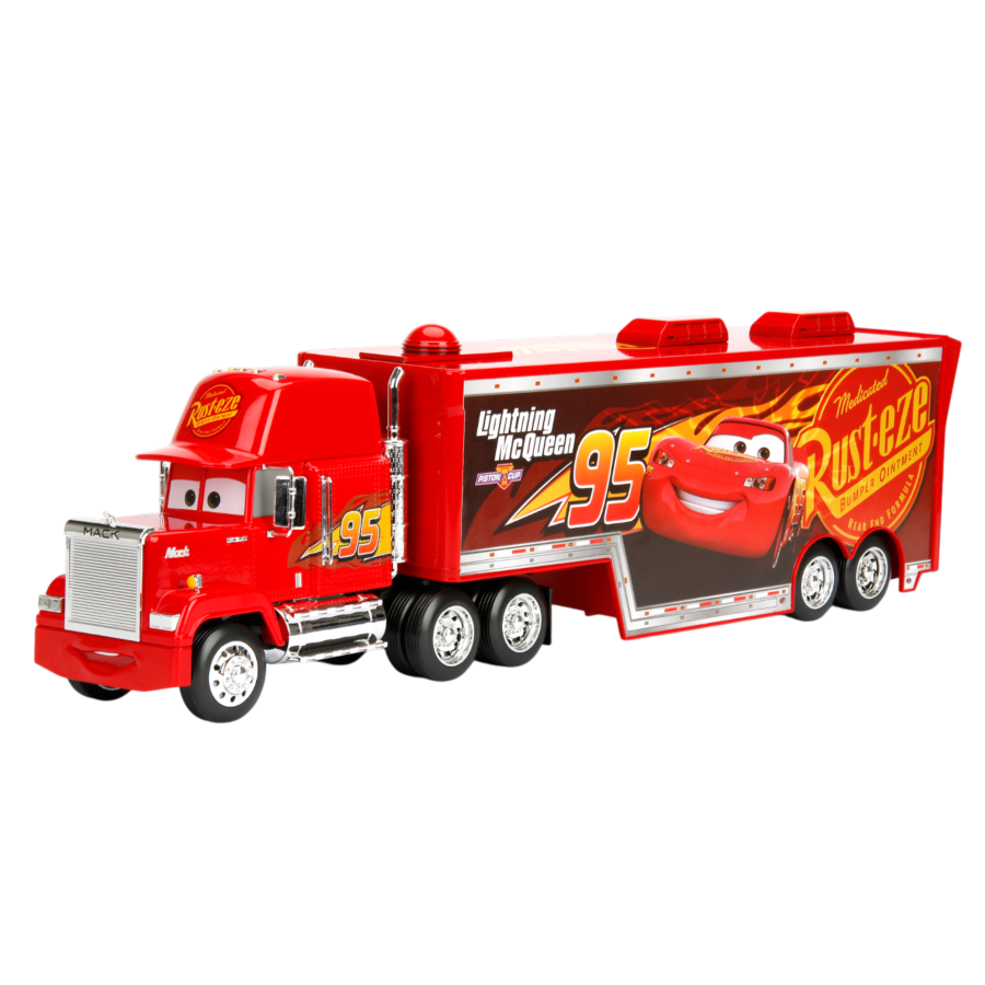 1:24 Mack w/Lightning McQueen Transporter -- Disney Movie "Cars" -- JA