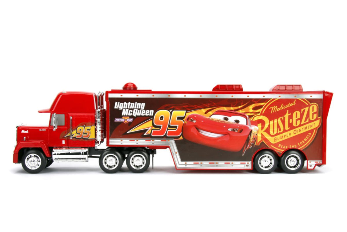 1:24 Mack w/Lightning McQueen Transporter -- Disney Movie "Cars" -- JA