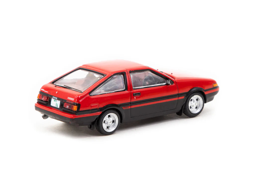 1:64 Toyota Sprinter Trueno (AE86) -- Red/Black -- Tarmac Works x J Co
