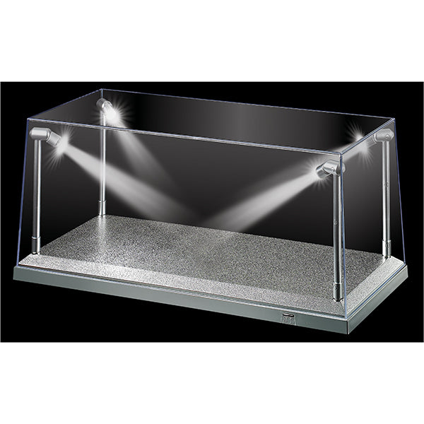 1:18 Display Case w/ 4 Adjustable LED Lights -- Silver -- King Creatio