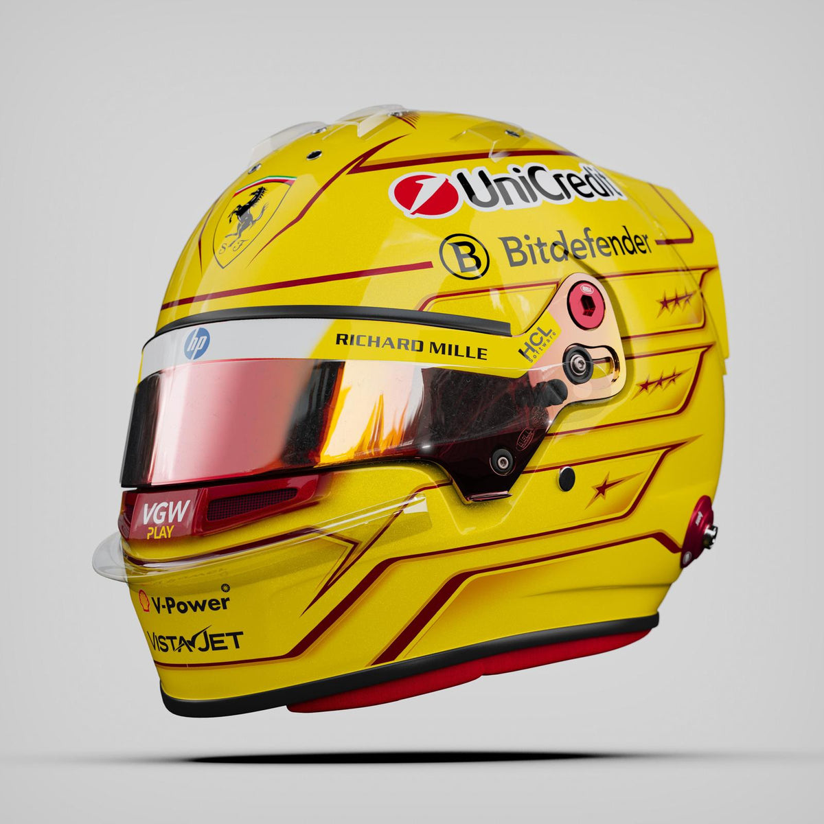 (Pre-Order) 1:5 Helmet -- Lewis Hamilton - 2025 Fiorano Test -- Ferrar