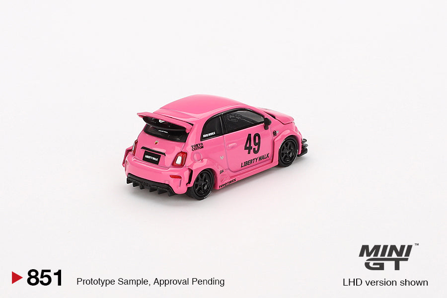 1:64 Fiat Abarth 595 LB-WORKS x Abas Works -- Pink -- Mini GT MGT00851