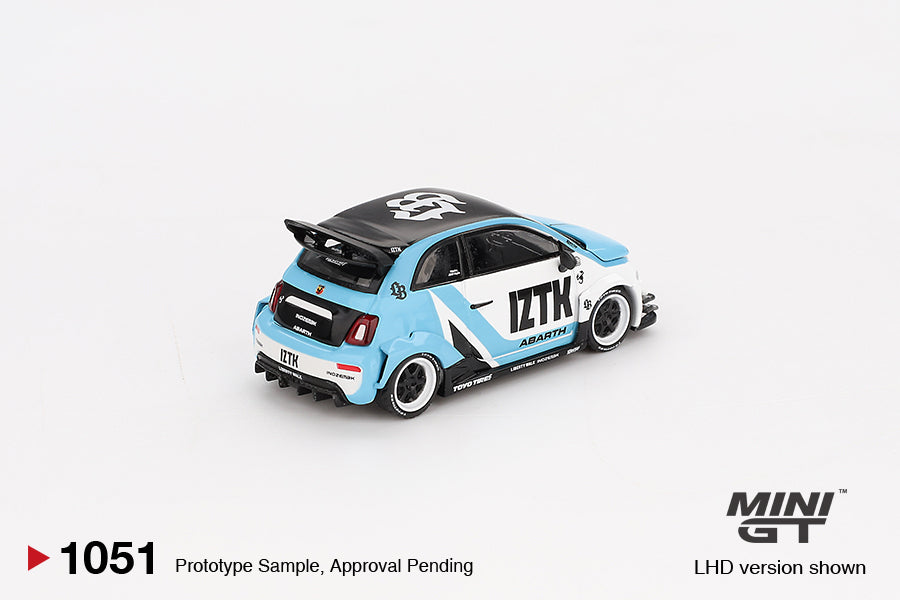 1:64 Fiat Abarth 595 LB-WORKS x Abas Works - IZTK Blue/White -- Mini G