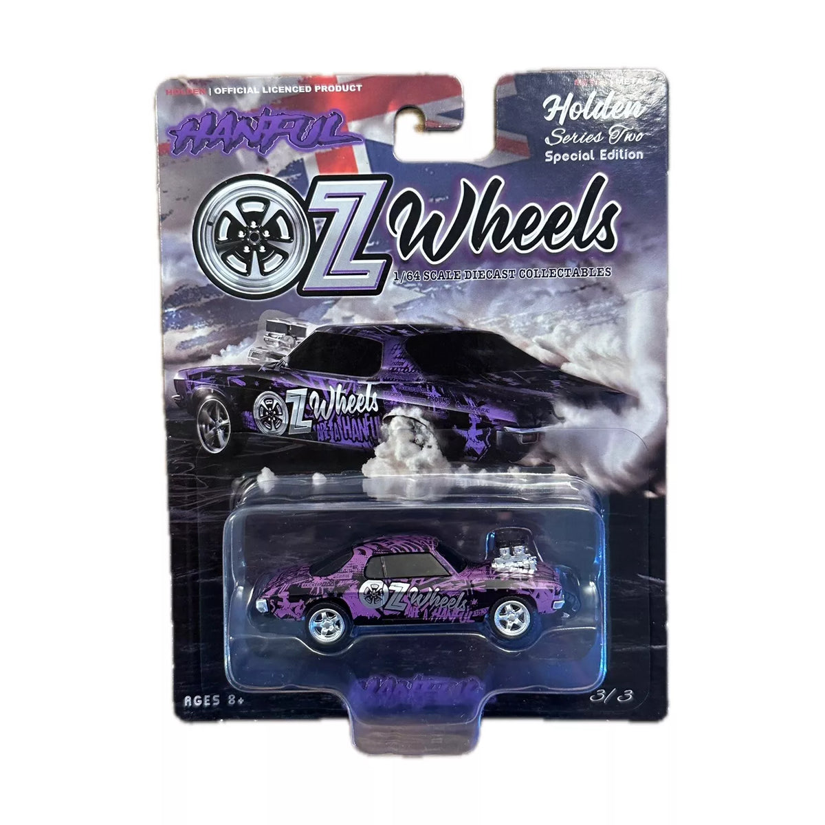 1:64 HANFUL - Oz Wheels Wrap -- Holden HQ Monaro Burnout Car -- Oz Whe