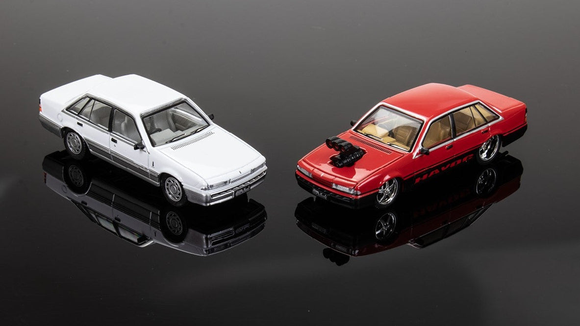 1:64 Holden VL Commodore -- Hauling Kids & Ripping Skids -- Oz Wheels