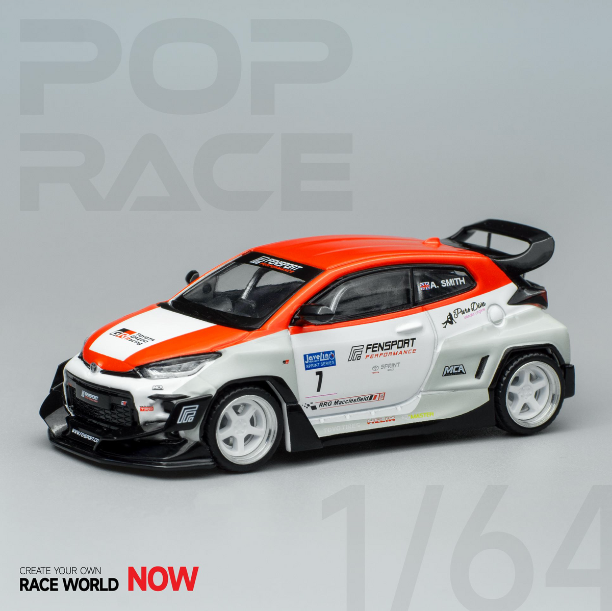 1:64 Toyota GR Yaris Pandem Rocket Bunny -- Fensport -- Pop Race