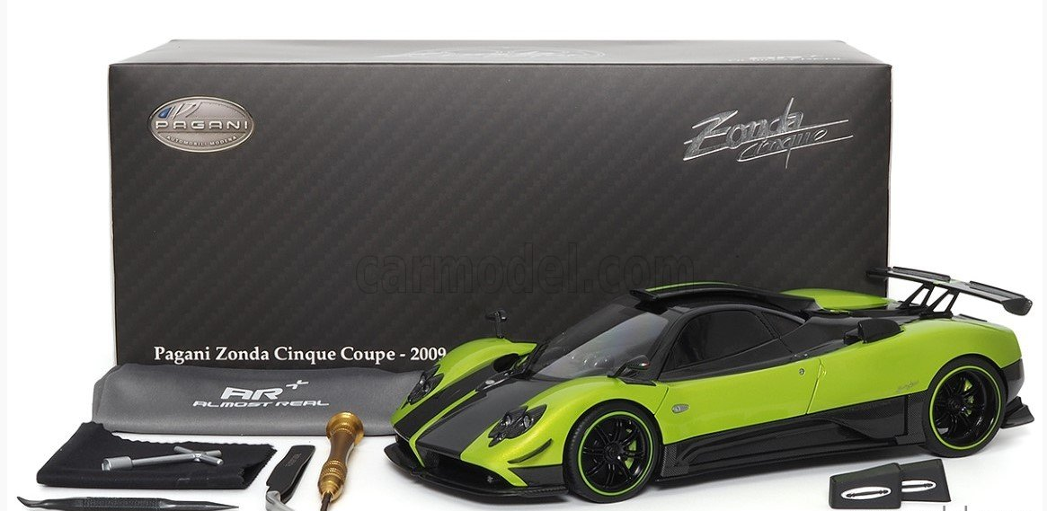 1:18 Pagani Zonda Cinque Coupe 2009 - Verde Firenze (Green/Black) -- A