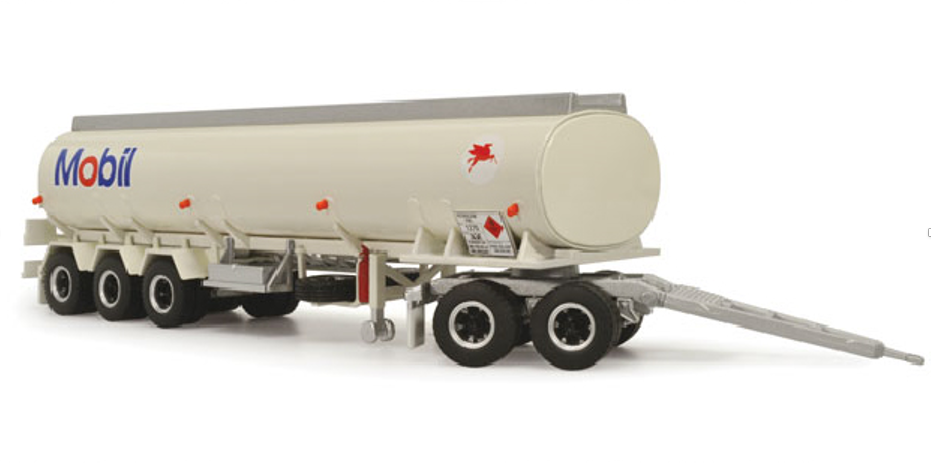 1:64 Mobil Oil Tanker -- Additional Trailer and Dolly -- Highway Repli