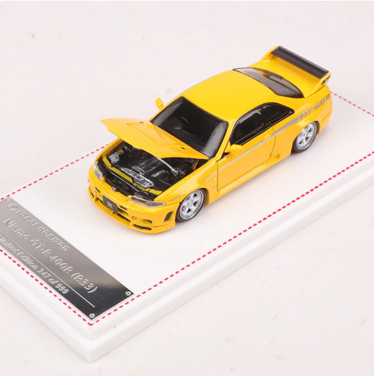 1:64 Nissan Skyline R33 GTR 400R -- Yellow -- Focal Horizon