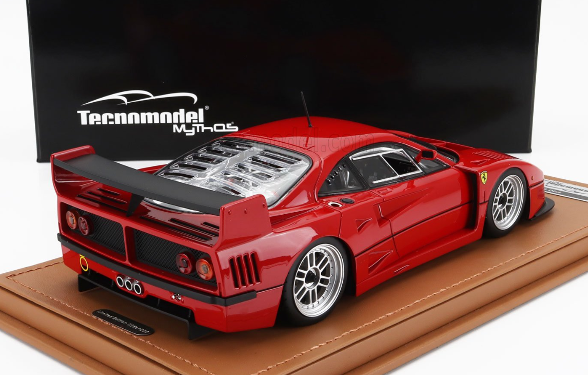1:18 Ferrari F40 LM 1996 -- Red w/BBS Silver Wheels -- Tecnomodel
