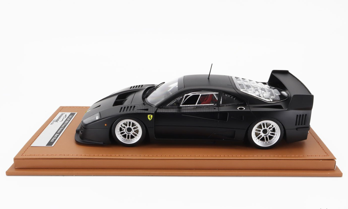 1:18 Ferrari F40 LM 1996 -- Matt Black w/BBS Silver Wheels -- Tecnomod