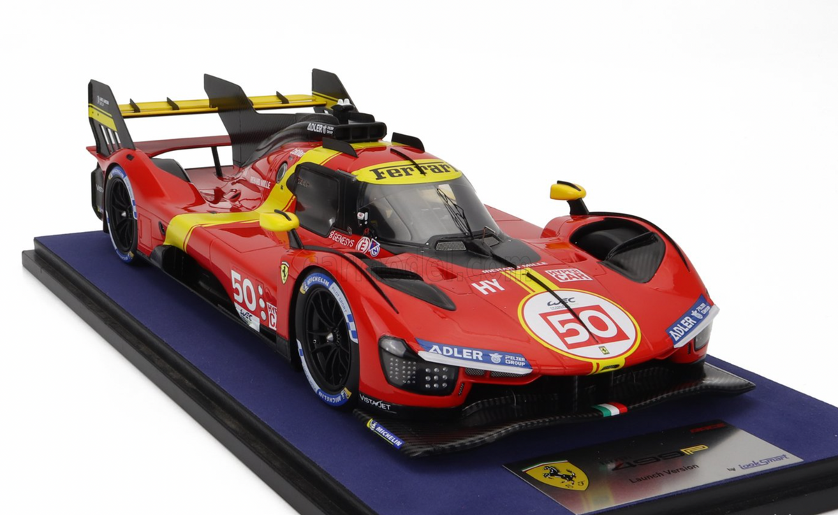 1:18 Ferrari 499P -- #50 Red/Yellow - Launch Version -- Looksmart