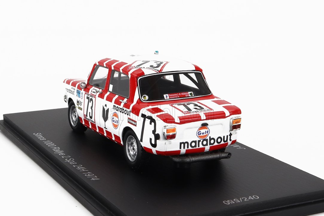 1:43 1974 Spa 24h -- #73 Simca 1000 Rallye 2 -- Spark 100 Years of Spa