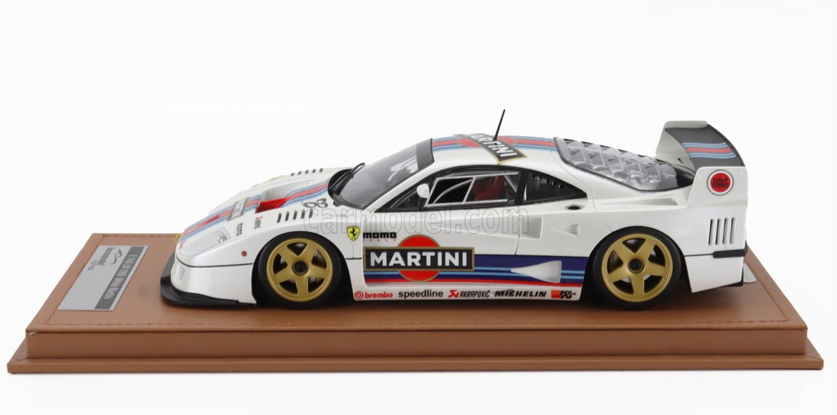 1:18 Ferrari F40 LM 1996 -- Martini (White) w/Gold Wheels -- Tecnomode