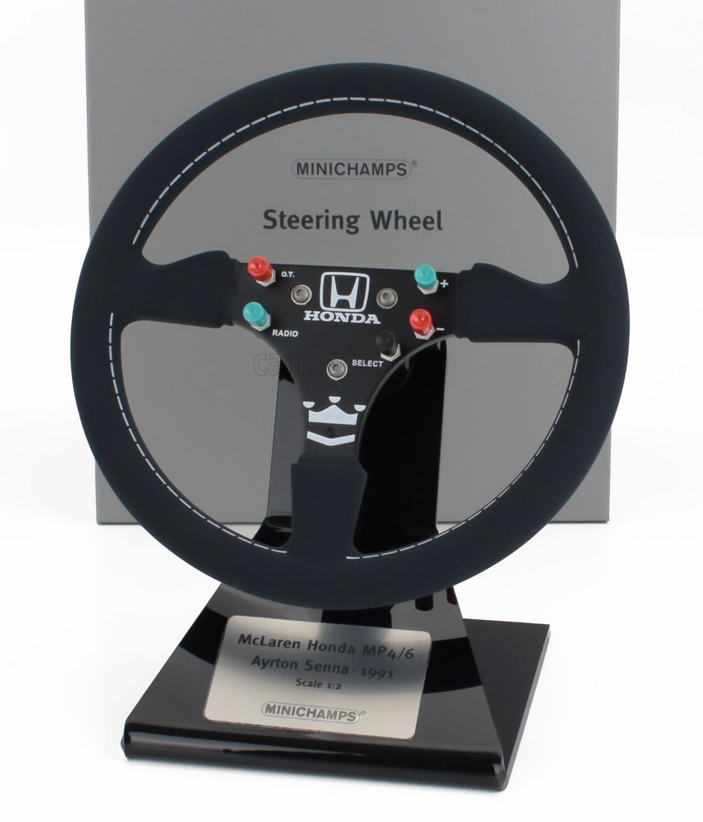 1:2 1991 Ayrton Senna Steering Wheel -- McLaren MP4/6 -- Minichamps F1