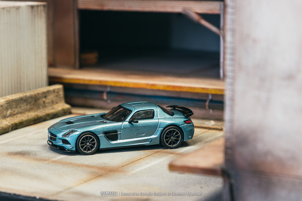 1:64 Mercedes-Benz SLS AMG Coupé Black Series -- Matte Blue -- Tarmac
