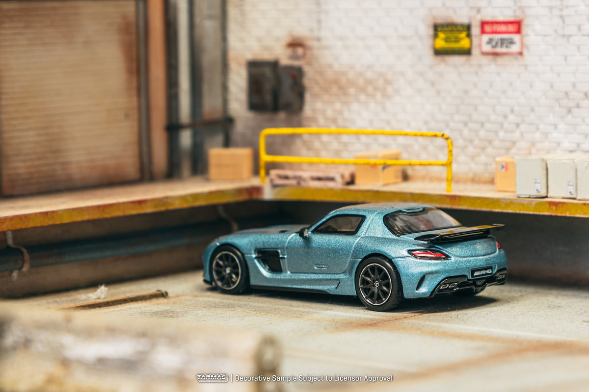 1:64 Mercedes-Benz SLS AMG Coupé Black Series -- Matte Blue -- Tarmac