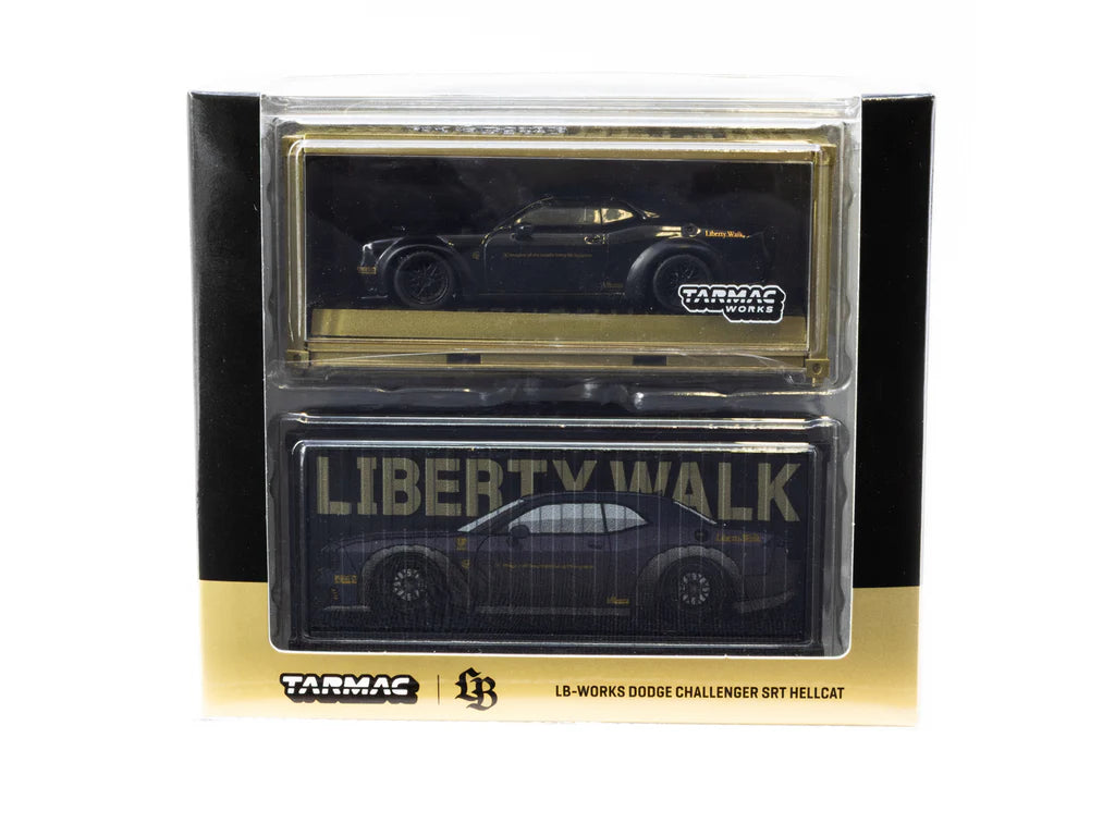 1:64 Dodge Challenger SRT Hellcat LB-WORKS -- Black Metallic -- Tarmac
