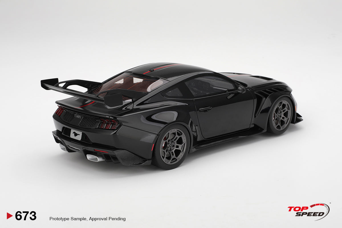 (Pre-Order) 1:18 Ford Mustang GTD -- Shadow Black -- TopSpeed Model