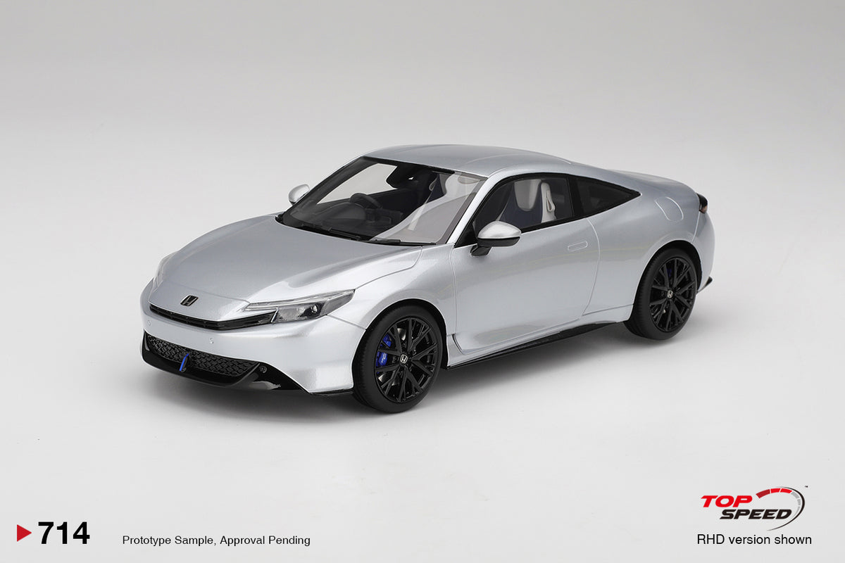 (Pre-Order) 1:18 Honda Prelude (RHD) -- Moonlit White Pearl -- TopSpee