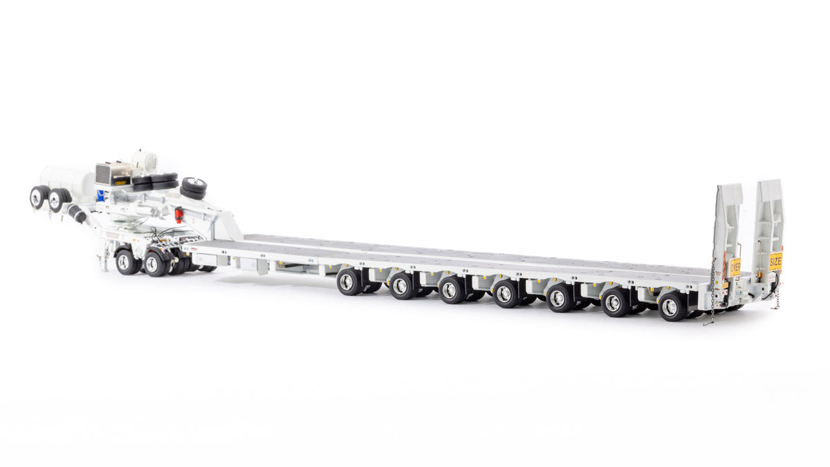 1:50 7x8 Steerable Trailer -- White -- Drake Truck ZT09068