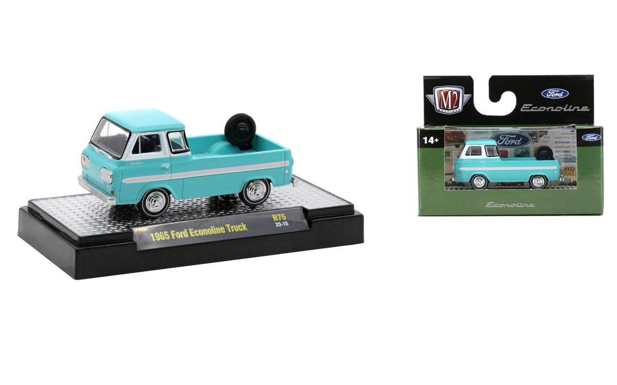 1:64 1965 Ford Econoline Truck -- Turquoise -- M2 Machines Auto Thenti