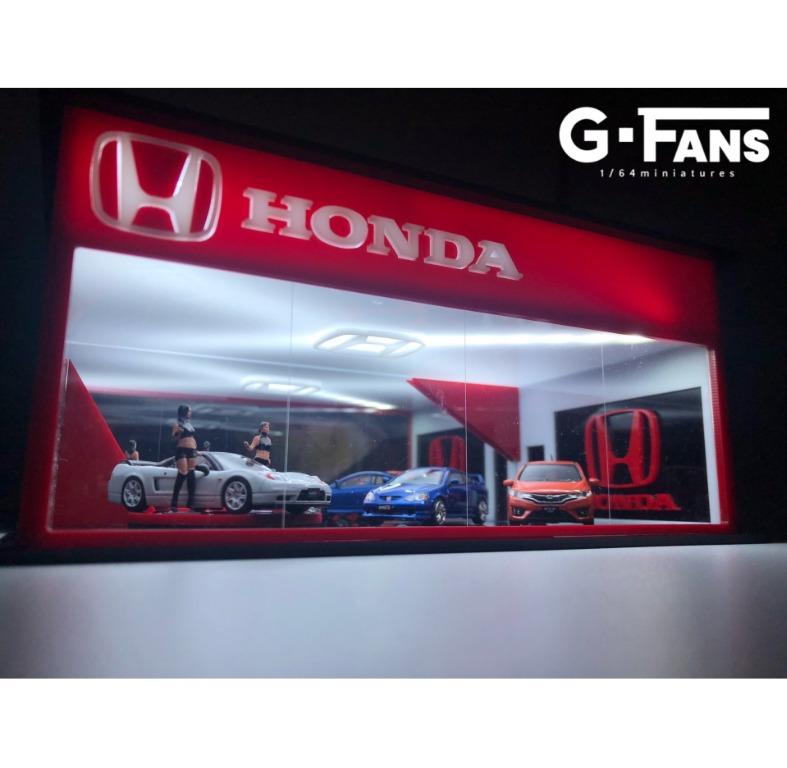 1:64 Honda Dealership Showroom Diorama Display with LEDs -- G-Fans 710
