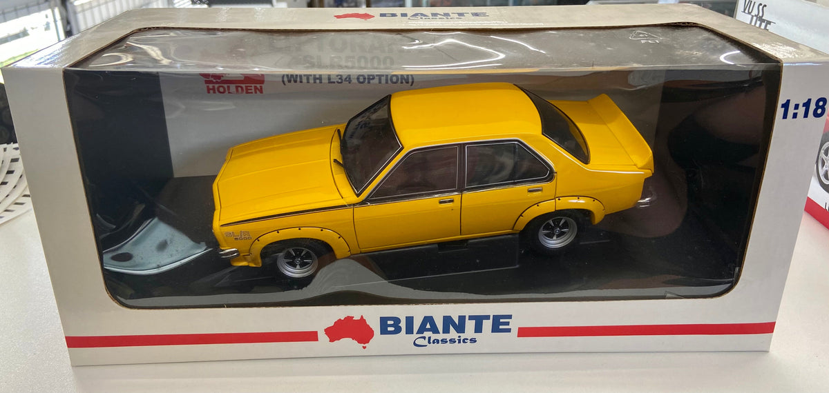 1:18 Holden LH Torana SLR 5000 L34 -- Chrome Yellow -- Biante
