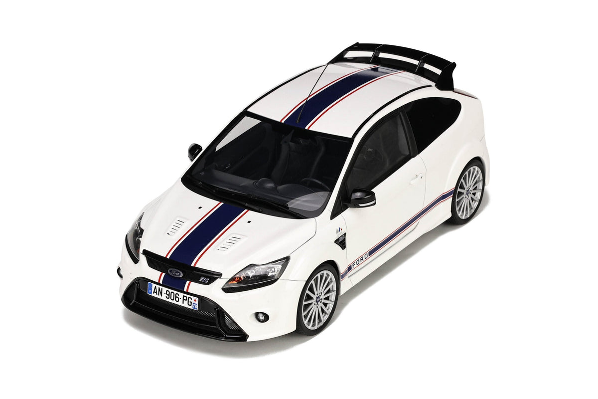 1:18 2010 Ford Focus RS MK2 LeMans Tribute -- White w/Navy Stripes