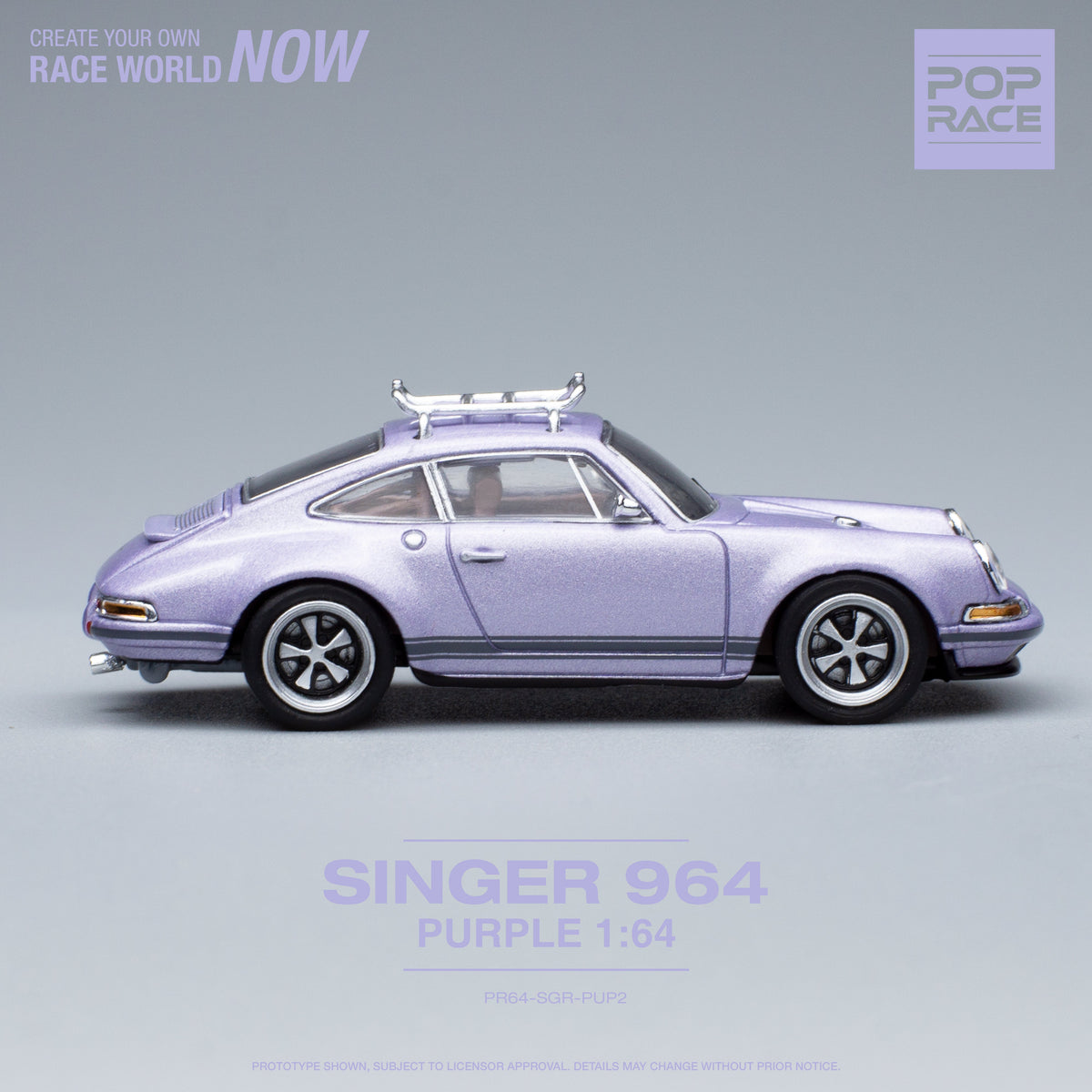 1:64 Singer 964 "Porsche 911" -- Purple -- Pop Race