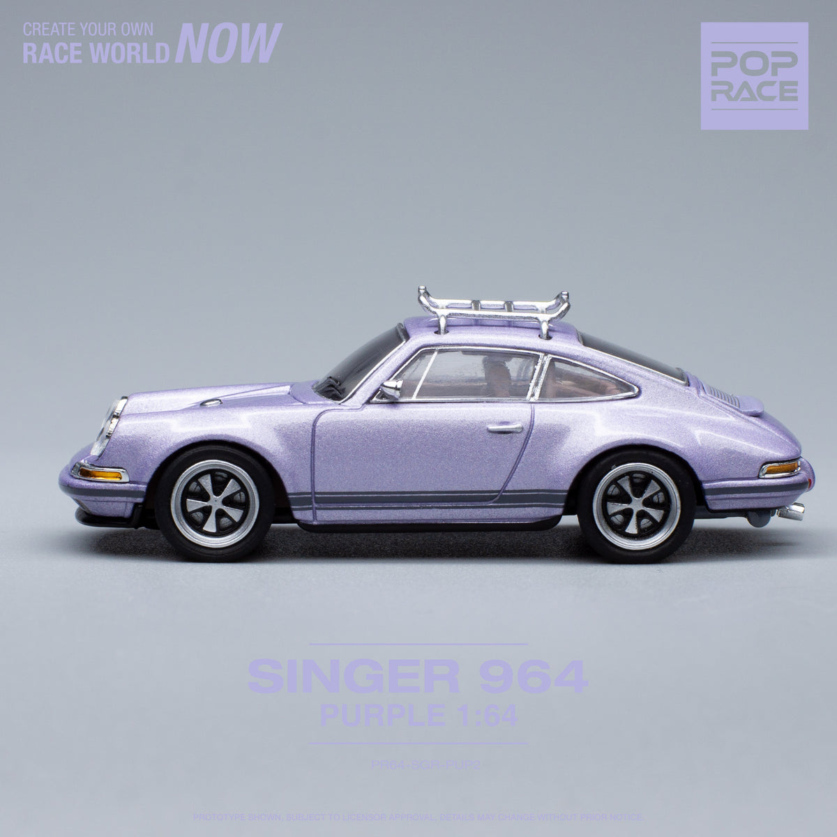 1:64 Singer 964 "Porsche 911" -- Purple -- Pop Race