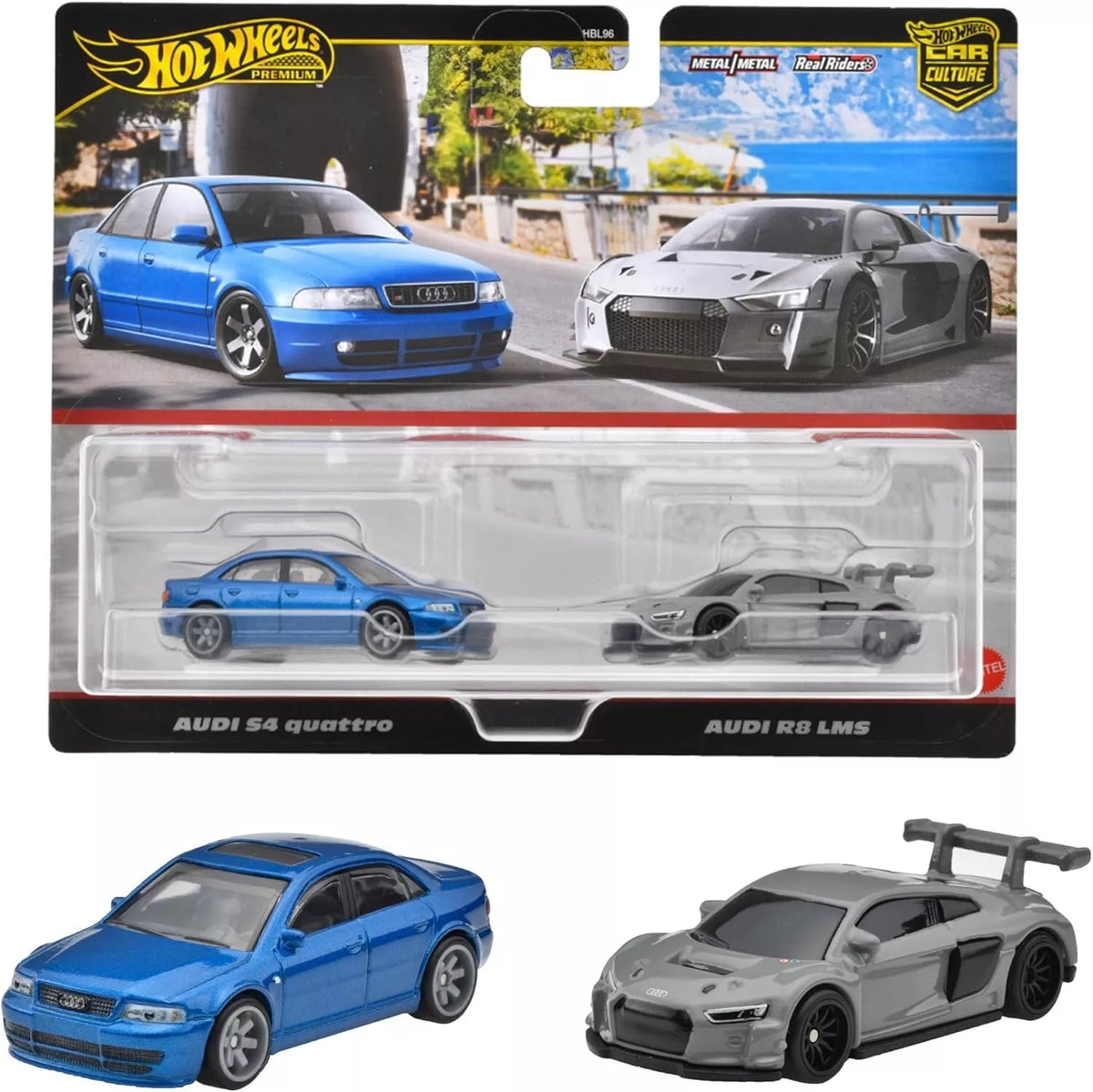 Hot Wheels -- Car Culture 2 Pack -- Audi S4 Quattro & Audi R8 LMS JDY8
