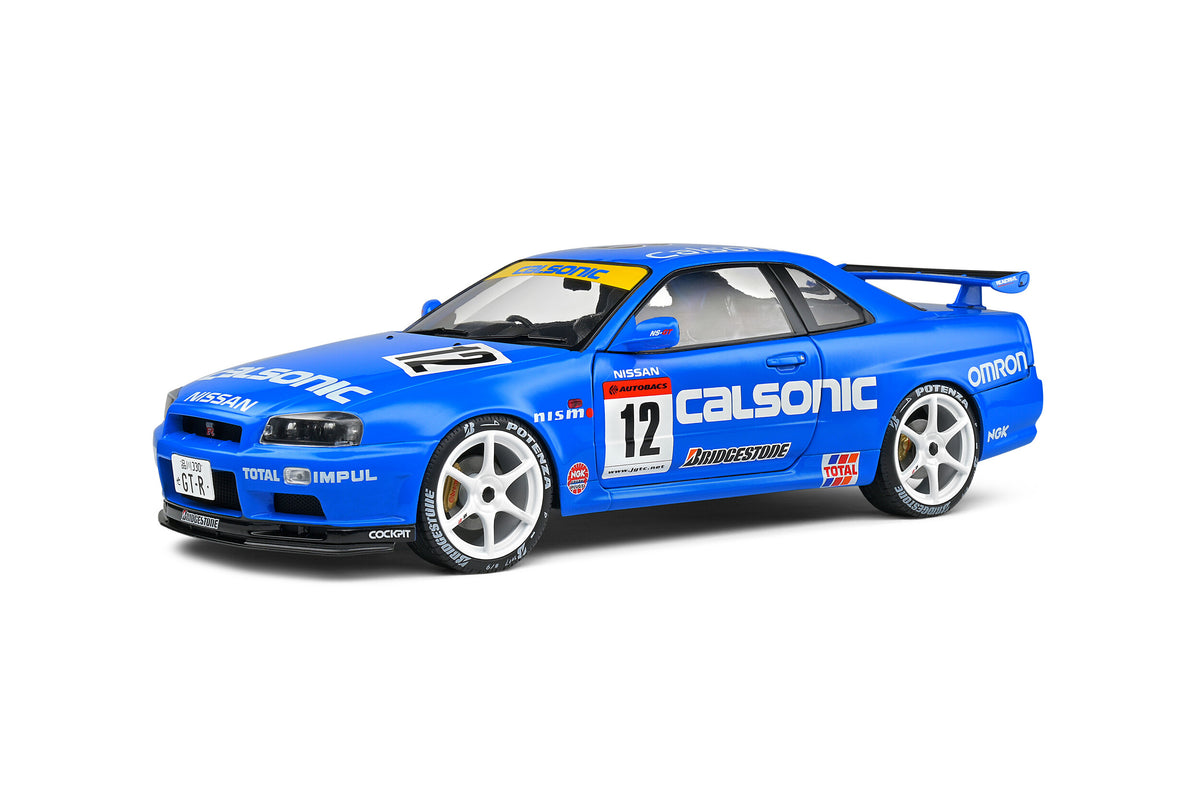 1:18 Nissan Skyline R34 GTR -- Calsonic Tribute Livery -- Solido