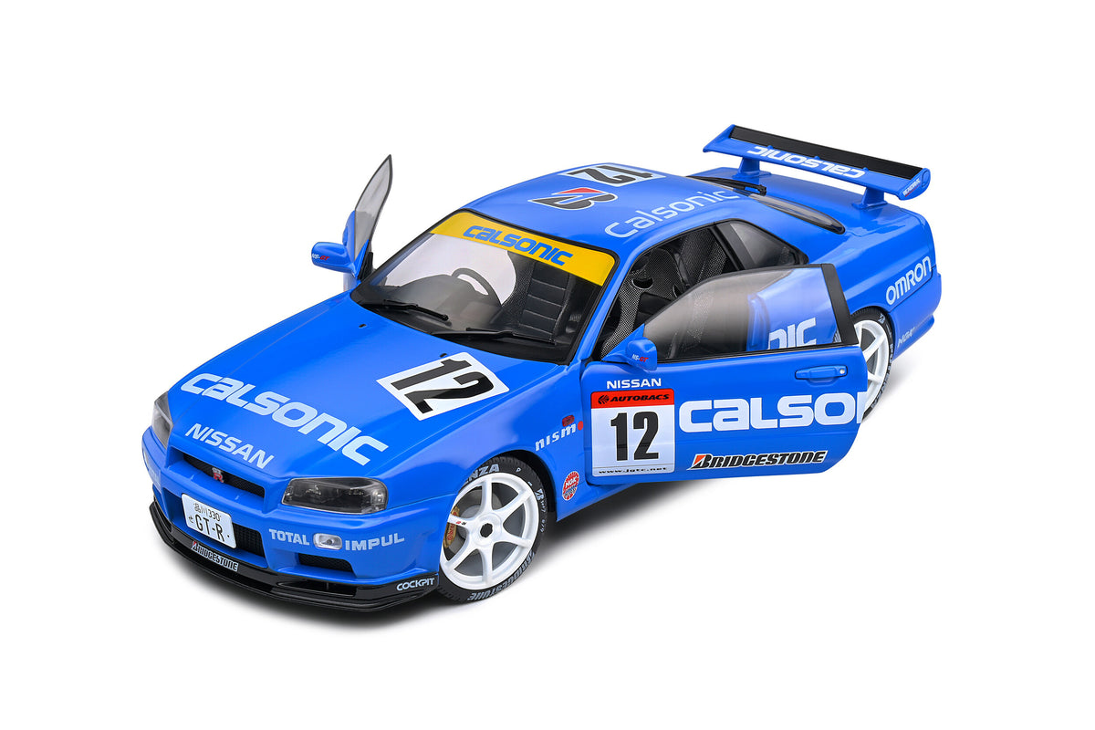 1:18 Nissan Skyline R34 GTR -- Calsonic Tribute Livery -- Solido