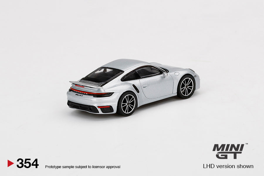 1:64 Porsche 911 Turbo S GT -- Silver Metallic -- Mini GT