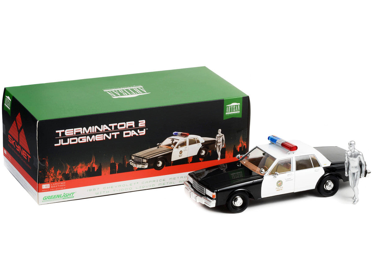 1:18 1987 Chevrolet Police Car w/T-1000 Android "The Terminator 2"