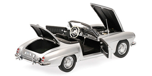 1:18 1955 Mercedes-Benz 190 SL (W121) -- Silver -- Minichamps