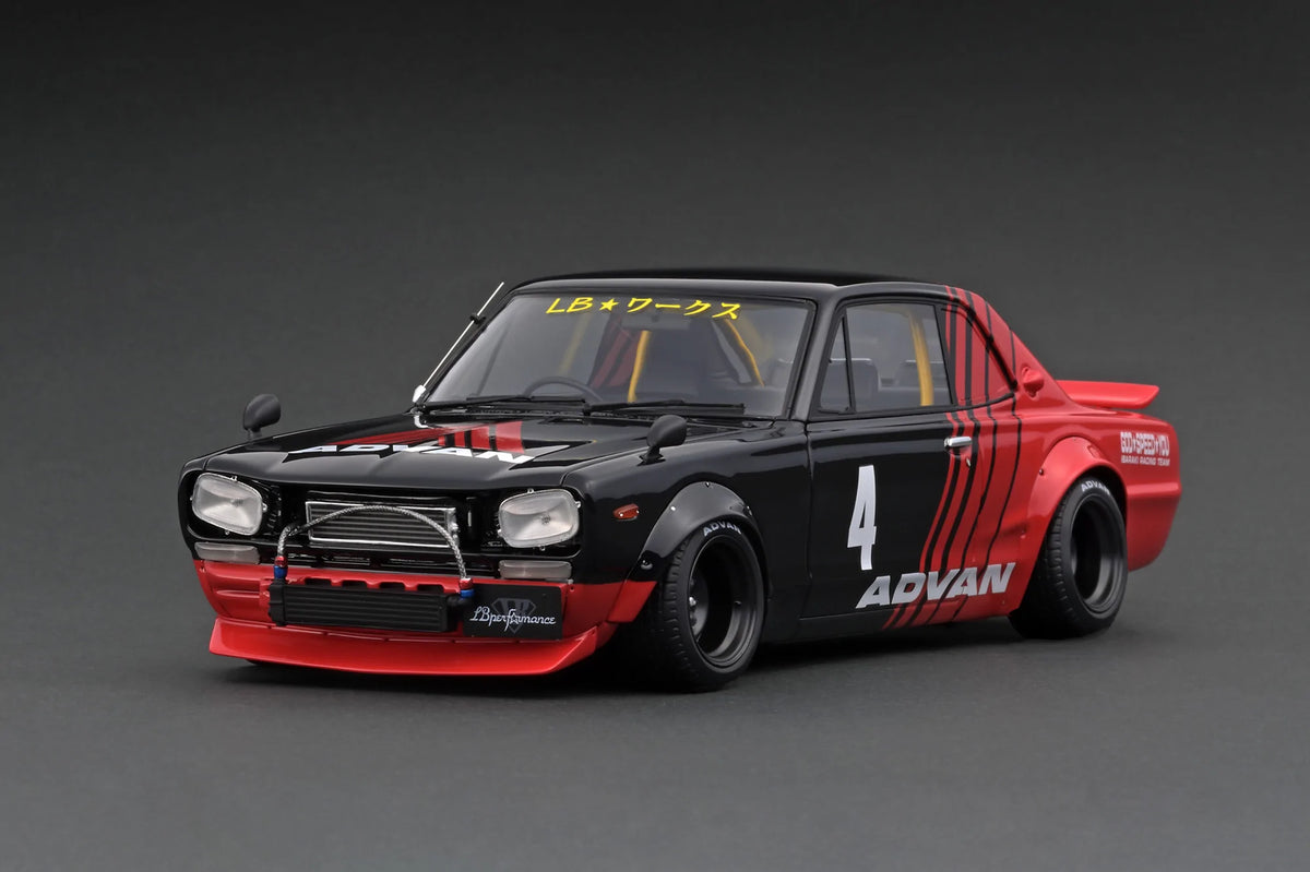 1:18 Nissan Skyline Hakosuka 2 Door -- LB-WORKS ADVAN -- Ignition Mode
