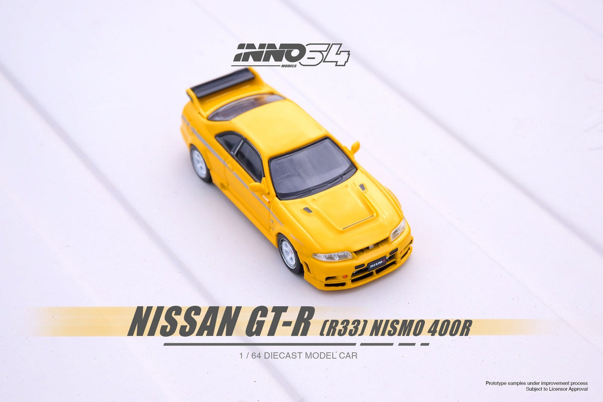 1:64 Nissan Skyline GT-R (R33) NISMO 400R -- Lightning Yellow -- INNO6