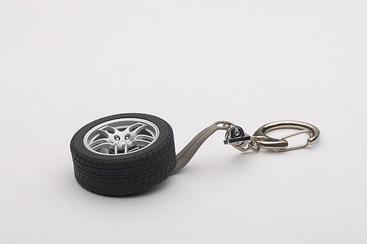 Nissan Skyline R33 GTR Wheel Keychain with GT-R Emblem -- AUTOart