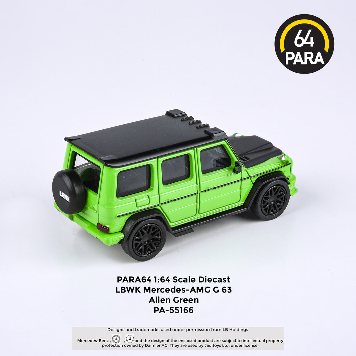 1:64 Mecrdes-Benz AMG G63 Liberty Walk -- Alien Green -- PARA64