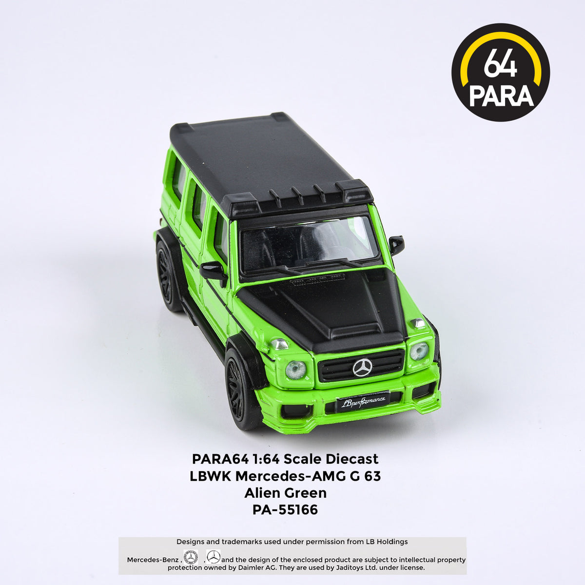 1:64 Mecrdes-Benz AMG G63 Liberty Walk -- Alien Green -- PARA64