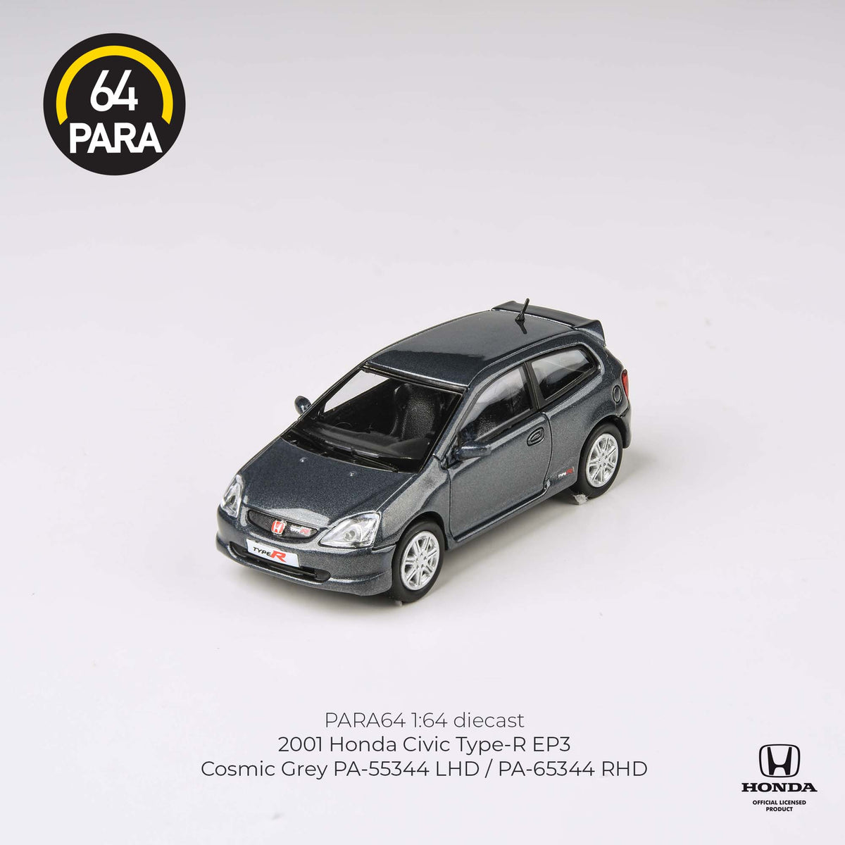 1:64 Honda Civic Type R EP3 2001 -- Cosmic Grey -- PARA64