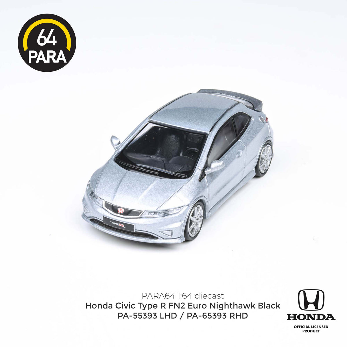 1:64 Honda Civic Type R (FN2 Euro) -- Alabaster Silver Metallic -- PAR