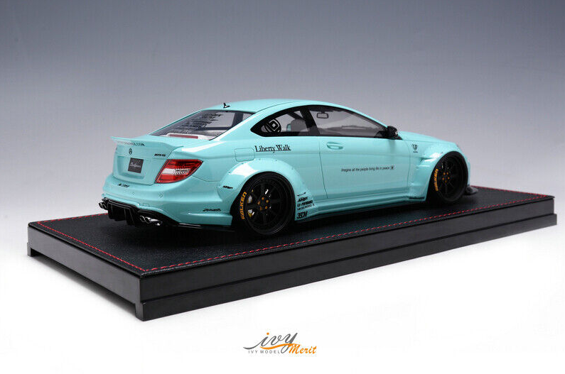 1:18 Mercedes-Benz C63 AMG 507 LBWK Liberty Walk -- Tiffany Blue -- IV