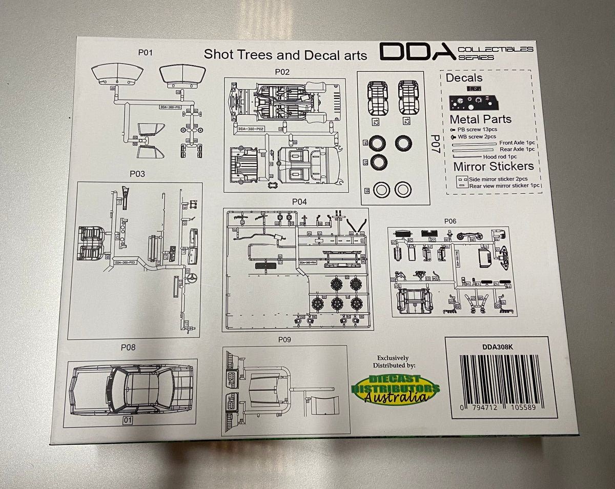 1:24 Holden HQ Monaro "Slammed" Turbo -- PLASTIC KIT -- DDA Collectibl