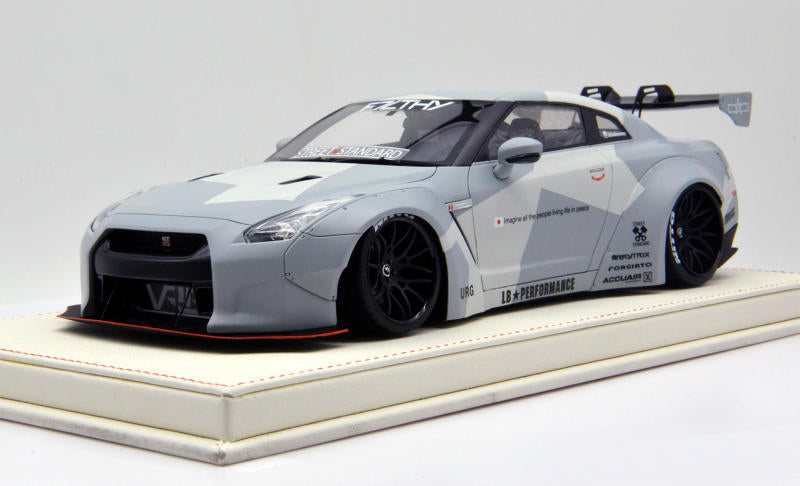 1:18 Nissan R35 GT-R J20 LB-Works -- Grey Camo LIvery -- One-Model