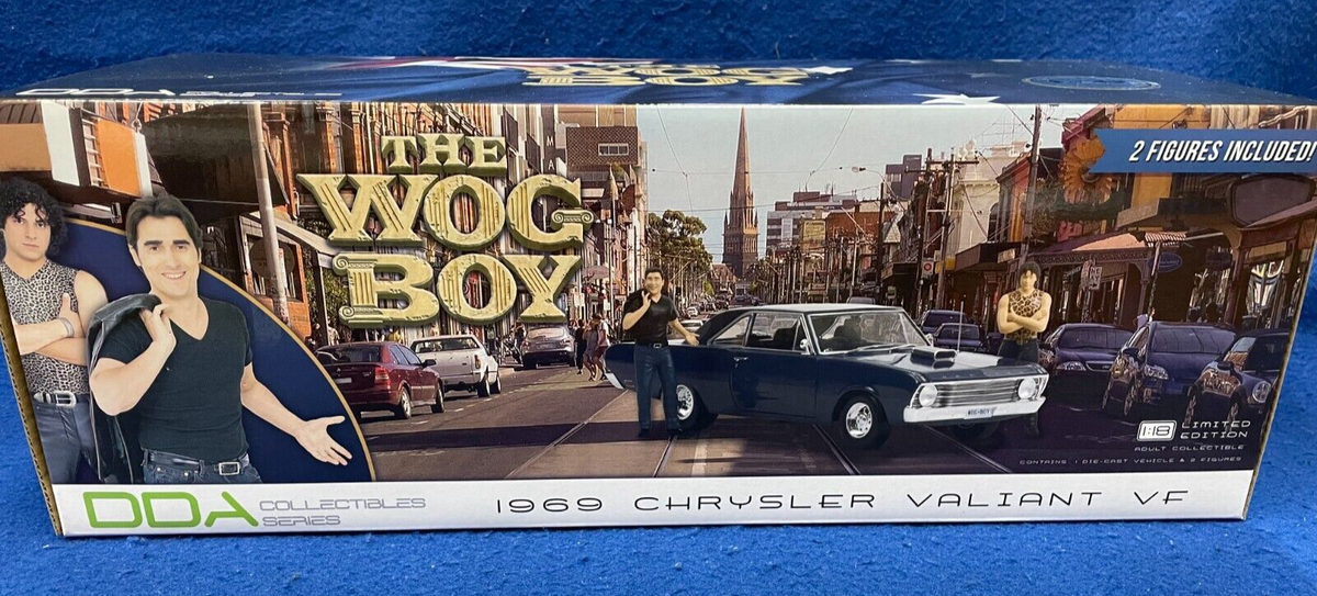 1:18 The Wog Boy w/Figurines -- 1969 Chrysler VF Valiant Pacer -- Gree